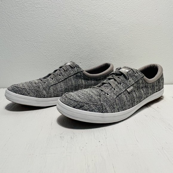 Keds | Shoes | Keds Womens Canvas Shoes Gray Lace Up Casual Sneakers ...